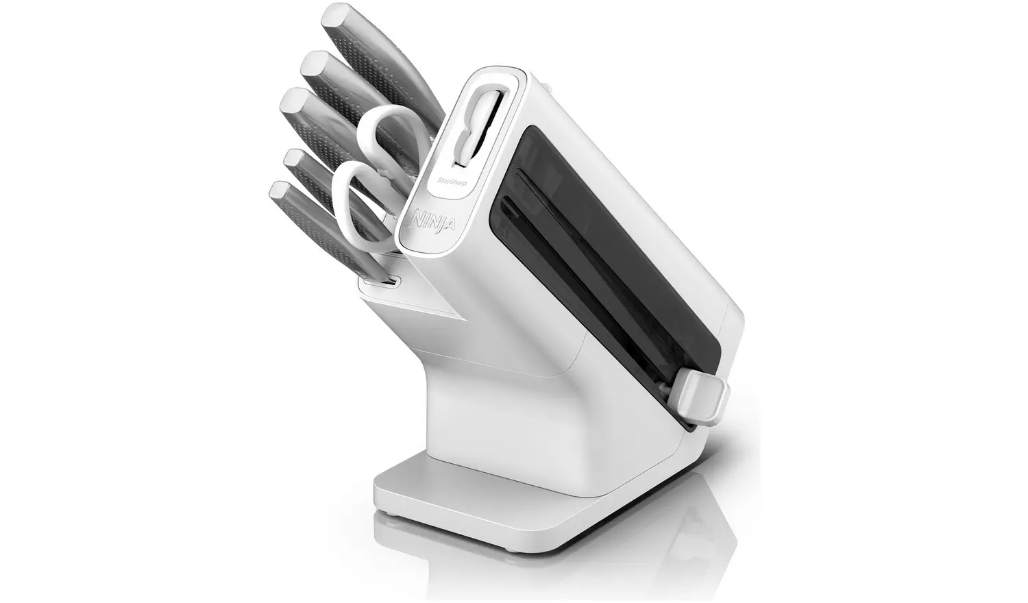 Ninja Stay Sharp 6 Piece Stainless Steel Knife Block - White ...