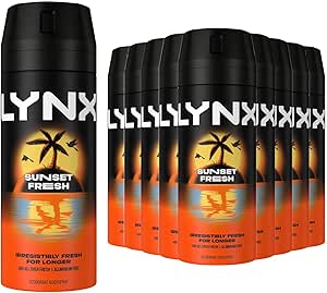 力 Lynx Sunset Fresh Deodorant for Men Multipack With Mango and Mandarin ...