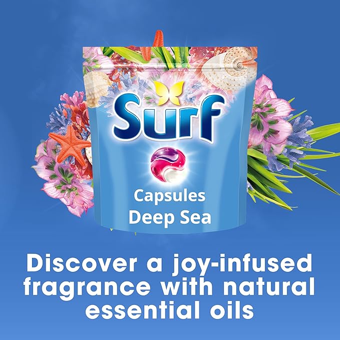 力Surf 3 in 1 Deep Sea Laundry Washing Detergent Capsules joy-infused ...